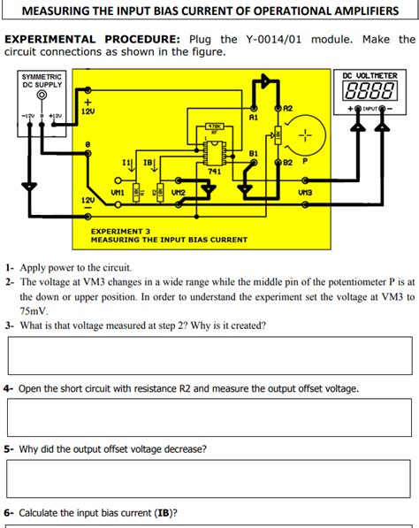 Measuring The Input Bias Current Of Operational