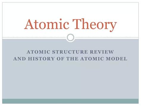 PPT Atomic Theory PowerPoint Presentation Free Download ID 5825151
