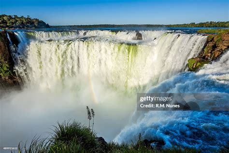 Devils Throat At Iguazu Falls Puerto Iguazu Argentina High Res Stock