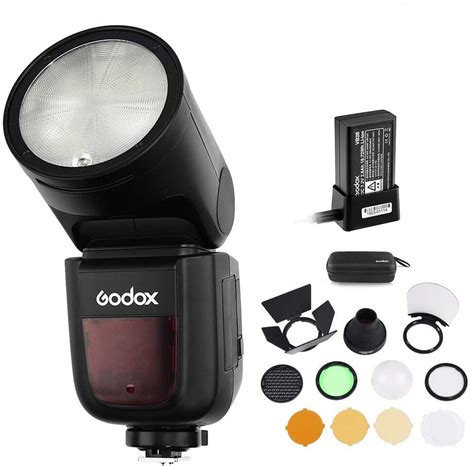 Flash Godox V1c For Canon Kèm Tản Sáng Godox Ak R1