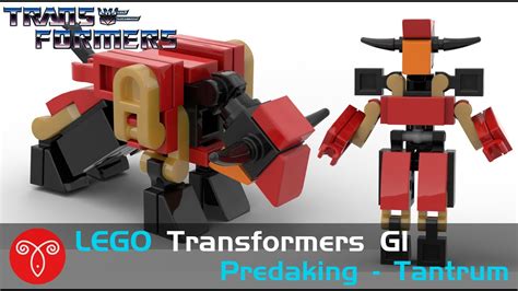 Lego Transformers Moc G1 Tantrum Predaking Predacons Mini Bull Mecha