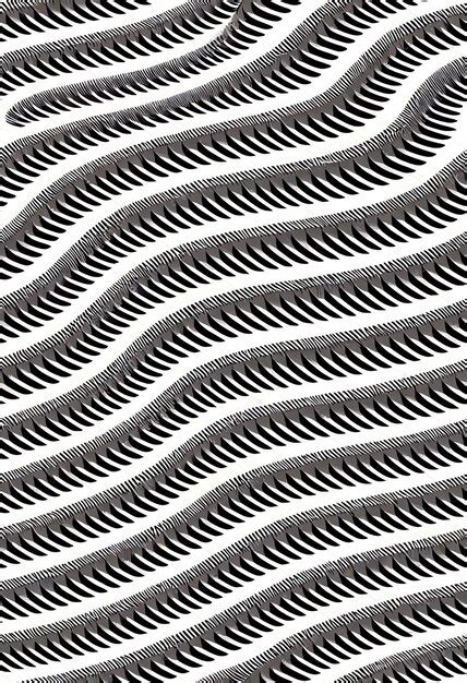 Premium Photo Geometric Shaped Moire Illusory Seamless Pattern 3d