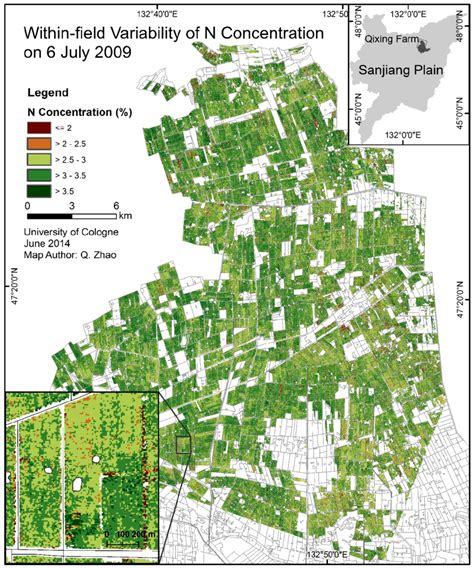 Within Field Spatial Variability Of N Concentration Derived From The