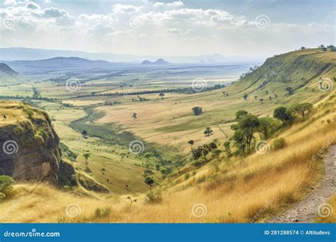 Rift Valley Landscape With Erosion Stock Image