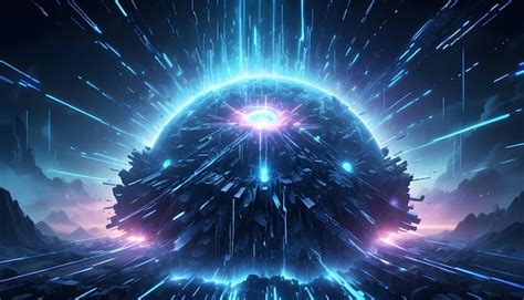 Premium Photo Abstract Tech Background With Digital Particles Explosion 2