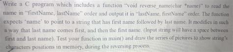 Solved Write A C Program Which Includes A Function Void