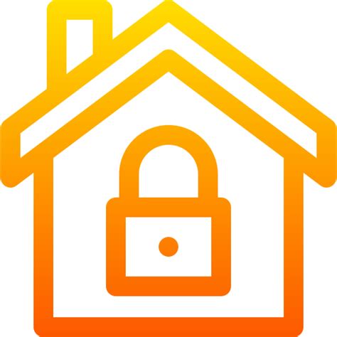 lock basic gradient lineal color icon