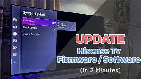 Hisense Vidaa Smart Tv How To Update Softwarefirmware System Youtube
