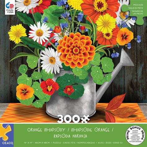 Tracy Flickinger Orange Rhapsody 300 Piece Puzzle