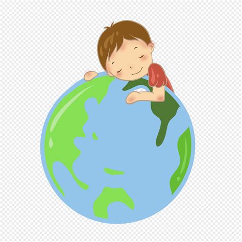 지구 환경을 보호하는 어린이 Png 일러스트 무료 다운로드 Lovepik