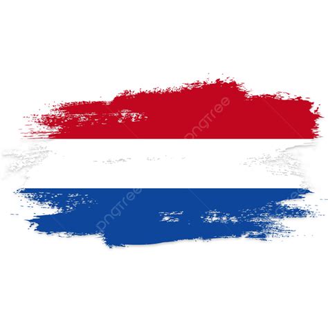 Bandera De Los Países Bajos Pintada En