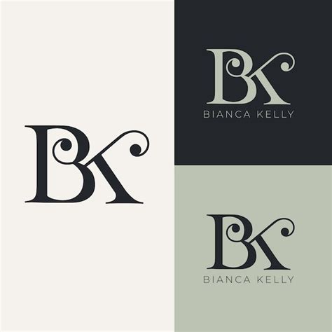 Free Vector Bk Logo Monogram Design
