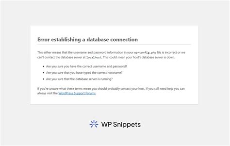 Error Establishing A Database Connection Wordpress How To Fix