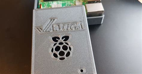 Top Cover For Raspberry Pi 3 Case With Amiga Logo By Doktorolsen
