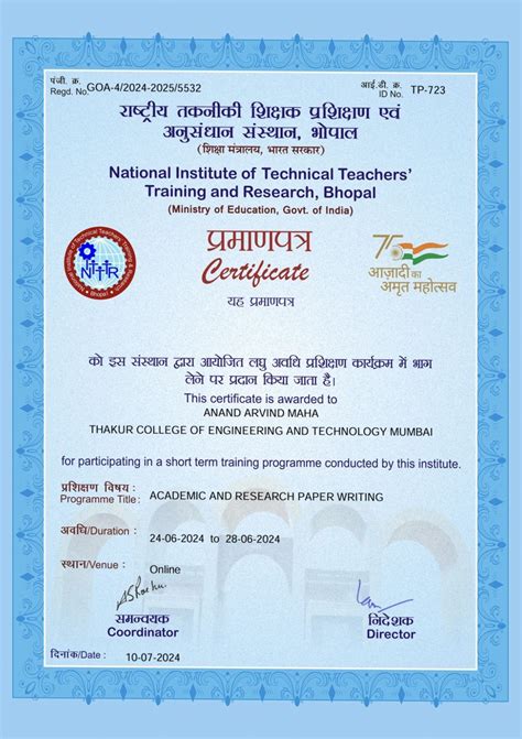 Anand Maha On Linkedin Successfully Completed Online Sttp On Academic And Research Paper