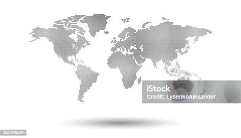 점선 흰색 바탕에 검은 세계 지도 웹사이트 인포 그래픽 디자인에 대 한 세계 지도 벡터 템플릿 플랫 어스 세계 지도 그림 0명에 대한 스톡 벡터 아트 및 기타 이미지