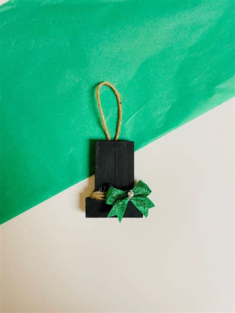 Jenga Block Christmas Snowman Ornament —