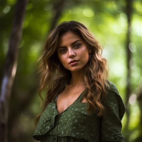 A Beautiful Girl In A Magical Forest Generative Ai Premium Ai
