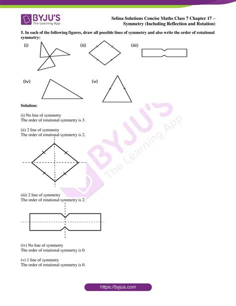 Selina Solutions Concise Maths Class 7 Chapter 17 Symmetry Including