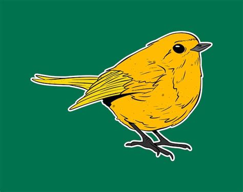 Premium Vector Isolated Yellow Bird Vector Illustration