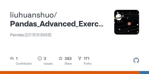 GitHub liuhuanshuo Pandas Advanced Exercise Pandas进阶修炼 题
