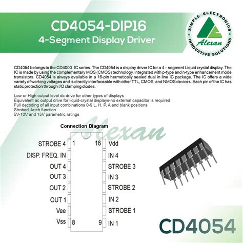 Cmos Logic Cd4xxx Series Ic Cd4053 Cd4054 Cd4060 Cd4076 Cd4094 Alexan
