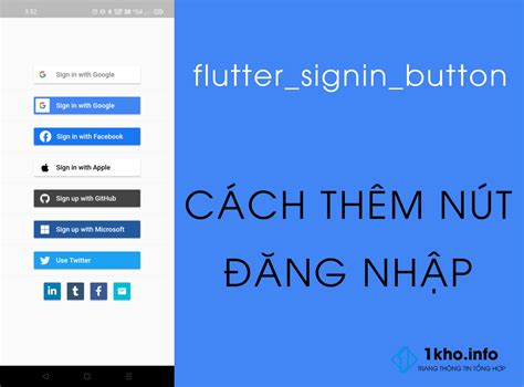 flutter signin button Thêm button đăng nhập mạng xã hội đẹp trong