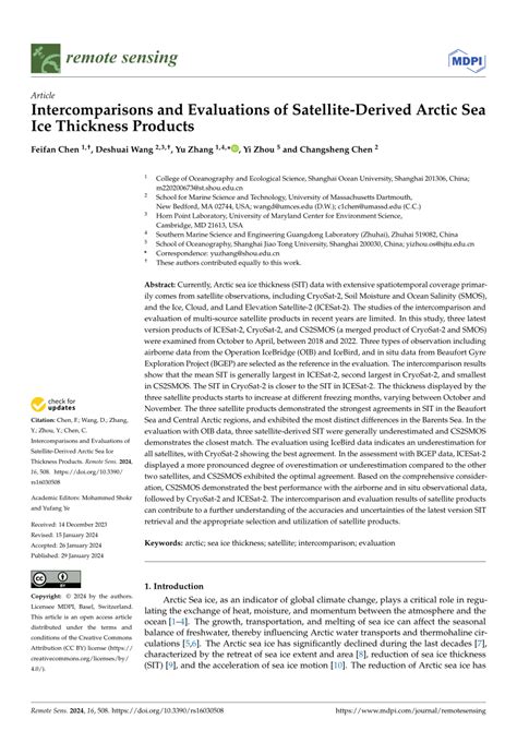 pdf intercomparisons and evaluations of satellite derived arctic sea