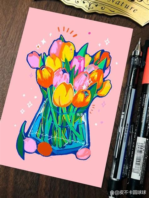 简笔画花丙烯画 简笔画图片大全