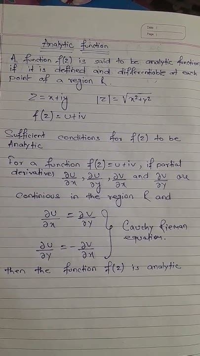 Complex Analysis Analytic Function Engineering Maths Ll Youtube