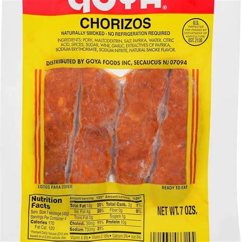 Chorizo Goya Embutidos Jamones Chorizos Bodegón Wära El Yerro Menú