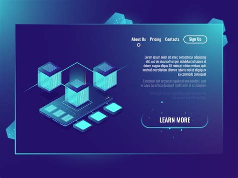 Conceito De Protocolo De Proteção De Dados Data Center Sala De Servidores Vetor Grátis