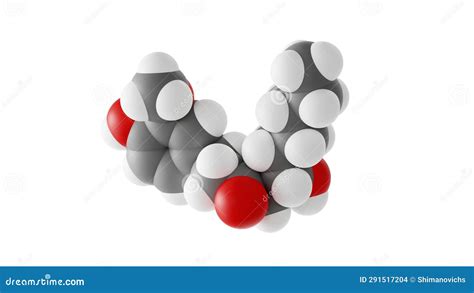 Gingerol Molecule Phenolic Phytochemical Compound Molecular Structure Isolated 3d Model Van