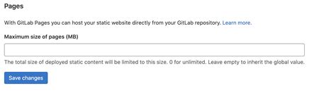 On Premise Gitlab Pages How To Increasedebug Public Folder Allowed Size Error Uploading