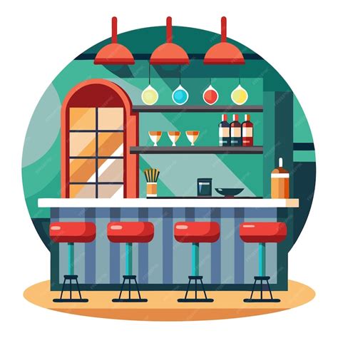 Bar Interior Design Clipart Vector Art And Illustration Premium Ai