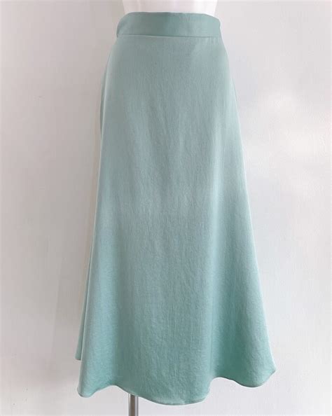 Satin Skirt Mint Peewee Closet