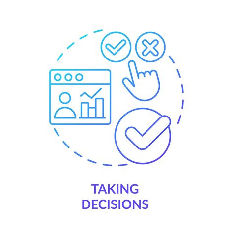 Taking Decisions Blue Gradient Concept Icon Big Data Processing Advantage Abstract Idea Thin