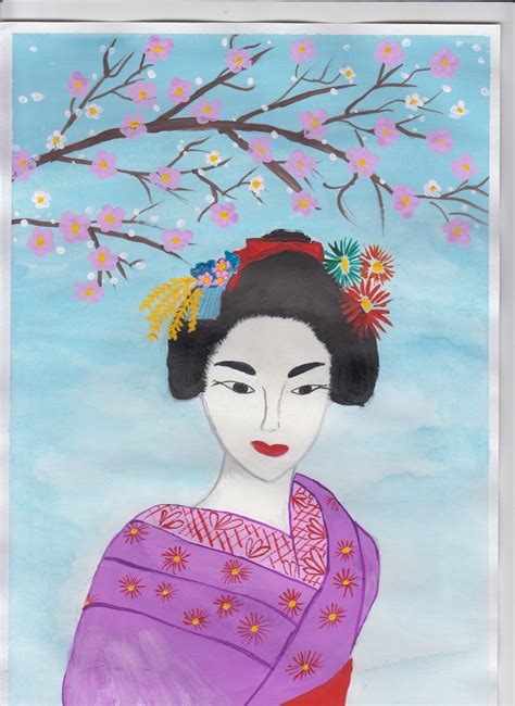 Рисунок “Портрет японки” Российское просвещение Роспросвет