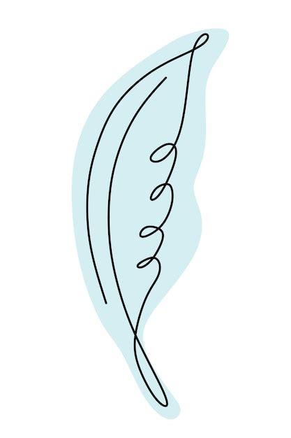 Premium Vector Feather One Line Drawing Handdrawn Minimalist
