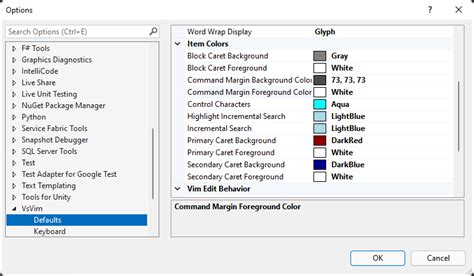 VS2022 Caret Is Nearly Invisible While In Insert Mode On Dark Mode Issue 2955 VsVim VsVim