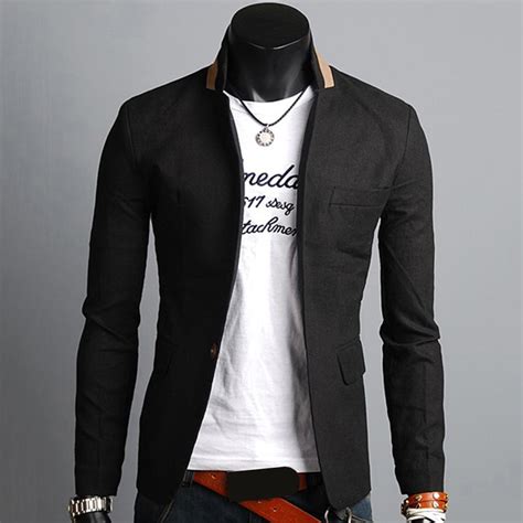 Men Autumn Solid Color Lapel Collar Button Pockets Grandado