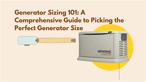 Generator Sizing A Comprehensive Guide The Perfect Generator