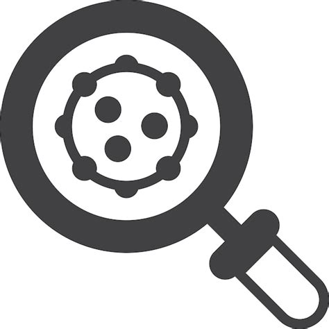 Premium Vector Magnifying Glass And Virus Illustration In Minimal Style