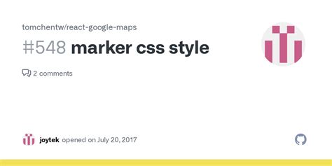 Marker Css Style Issue 548 Tomchentw React Google Maps GitHub
