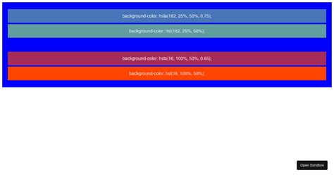 Hsla Codesandbox
