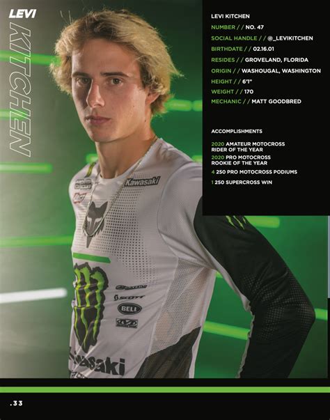 Levi Kitchen 2024 Kawasaki Racing Team Media Kit