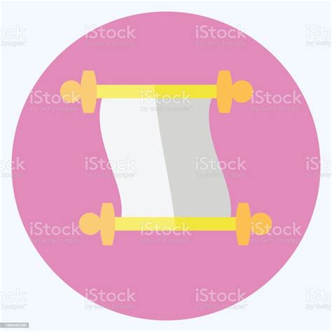 종이의 아이콘 스크롤 플랫 스타일 간단한 일러스트 인쇄 공지 사항 등에 적합 고대의에 대한 스톡 벡터 아트 및 기타 이미지 고대의 교육 깃털 Istock