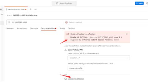 Bug Grpc示例请求不通internal Error（received Rststream With Code 2 Triggered By Internal Client