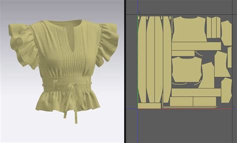 Girl Crop Top 3d Model Fbx Obj Uv Flippednormals