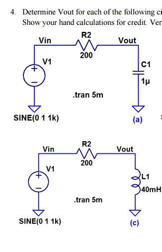 solved 4 determine vout for each of the following circuits